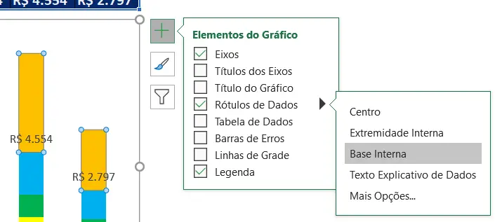 Gráfico de Colunas Empilhadas no Excel de um Jeito Fácil