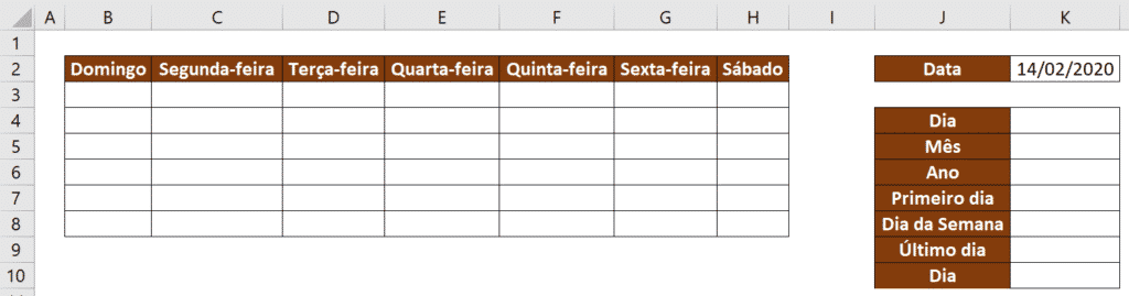 Calendário no Excel - Passo a Passo Simples e Detalhado