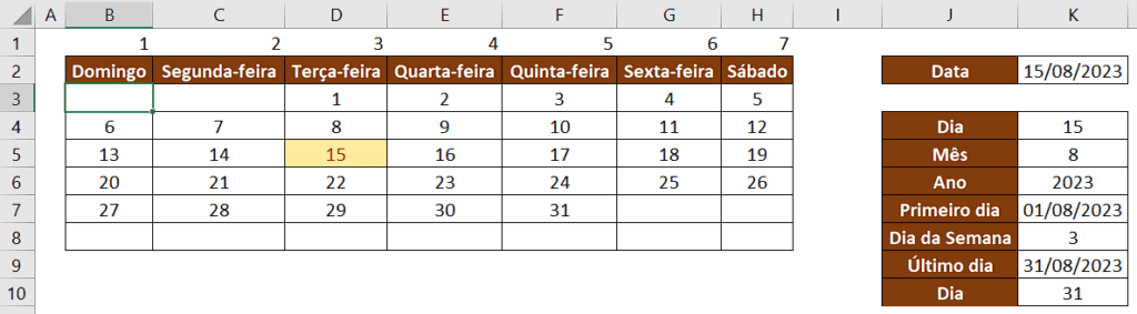 Calendário no Excel - Passo a Passo Simples e Detalhado