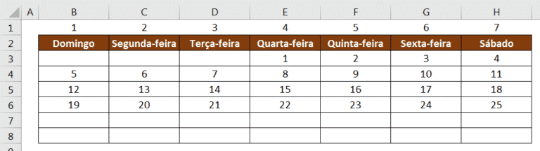 Calendário no Excel - Passo a Passo Simples e Detalhado