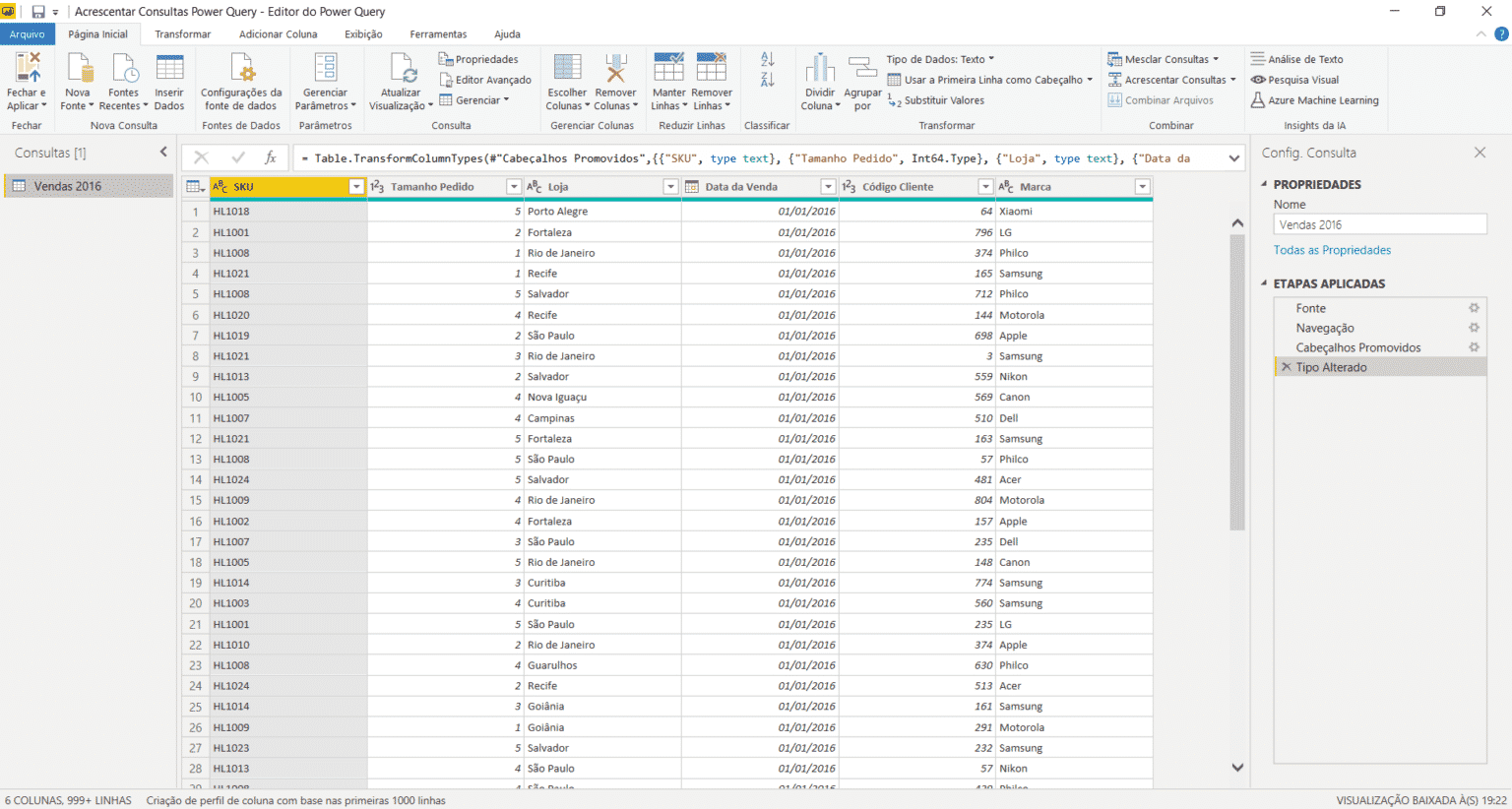 Acrescentar Consultas no Power BI - Hashtag Treinamentos