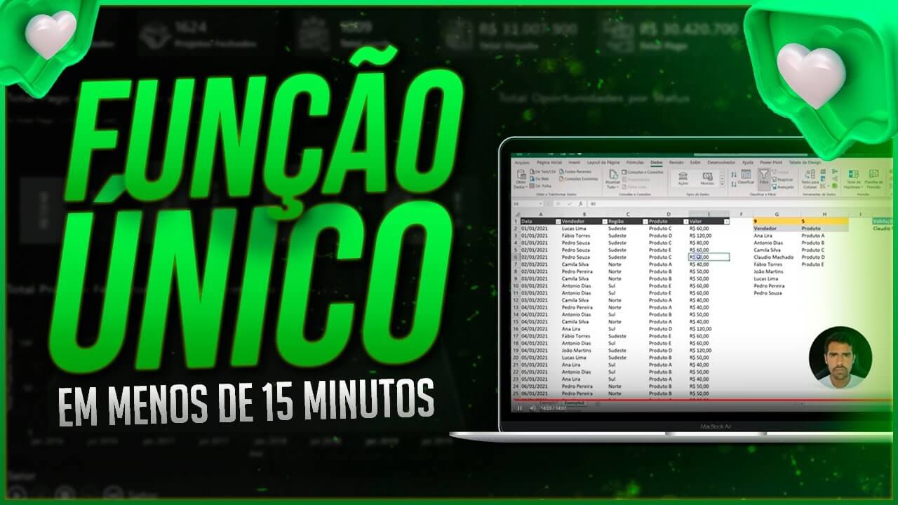 Função ÚNICO no Excel - Nova Função do Office 365 Função ÚNICO no Excel - Nova Função do Office 365