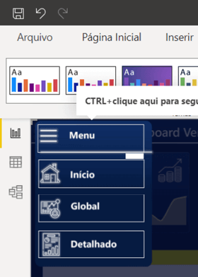 Menu de Navegação no Power BI - Impressione com esse Menu!
