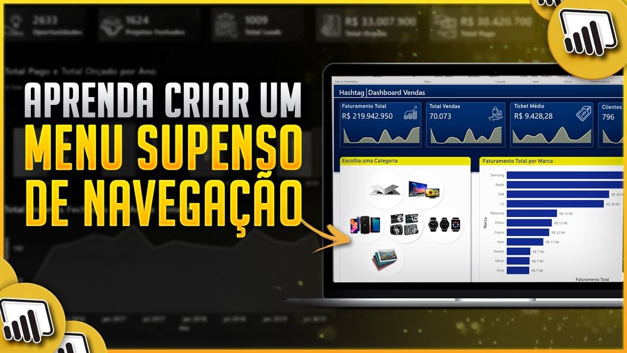 Menu Suspenso de Navegação no Power BI - Passo a Passo