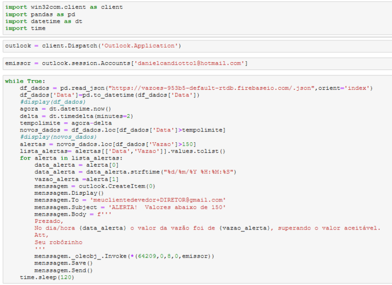 Sistema De Alertas Automáticos Por E Mail Com Python