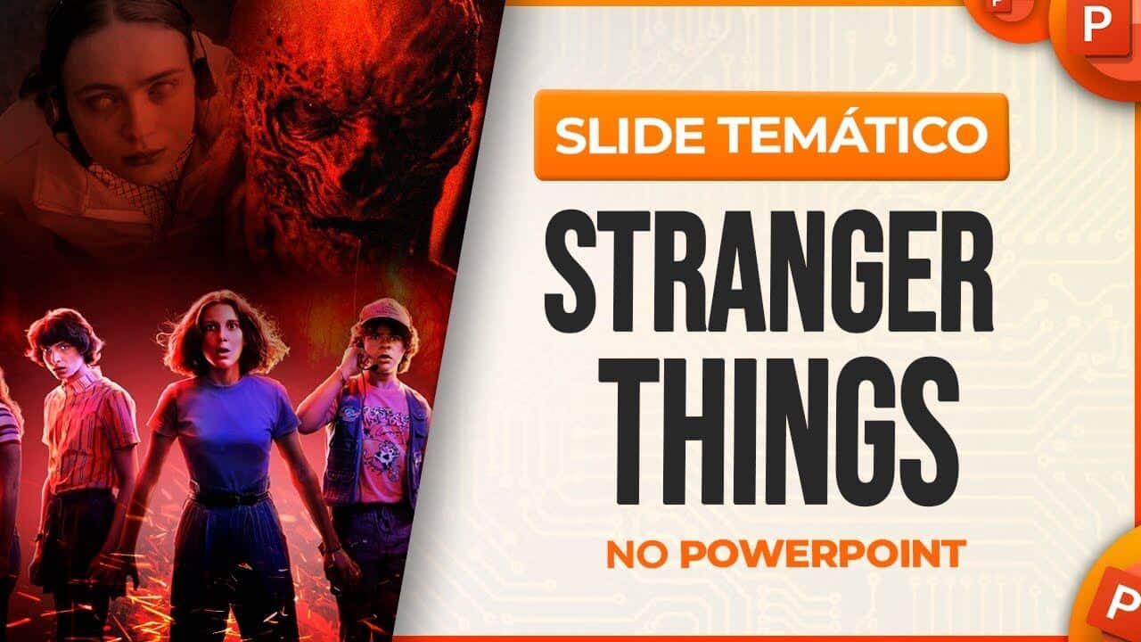 Slide Temático do Stranger Things no PowerPoint