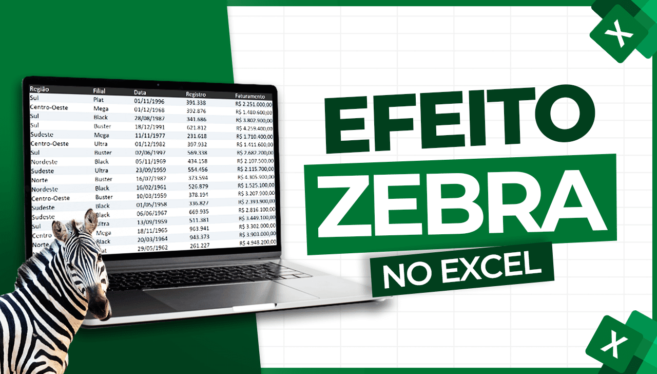 Efeito Zebrado no Excel sem Formatar como Tabela!