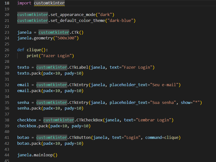 Sistema de Login com CustomTkinter! Crie Janelas Incríveis!