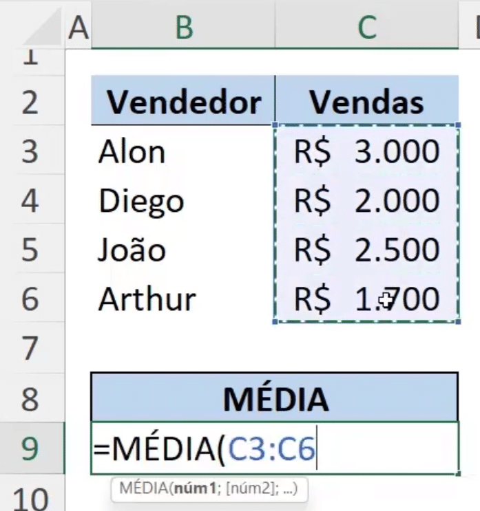 Fórmulas Básicas do Excel para o Mercado de Trabalho