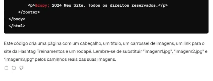 Usando o ChatGPT para Criar uma Página com HTML e CSS