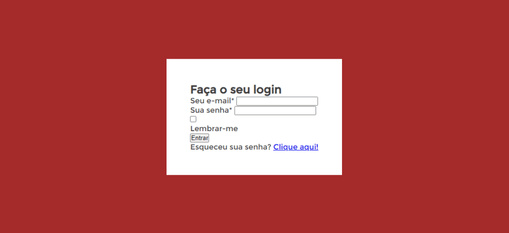 Formulário De Login Em Html E Css Criando Seu Projeto