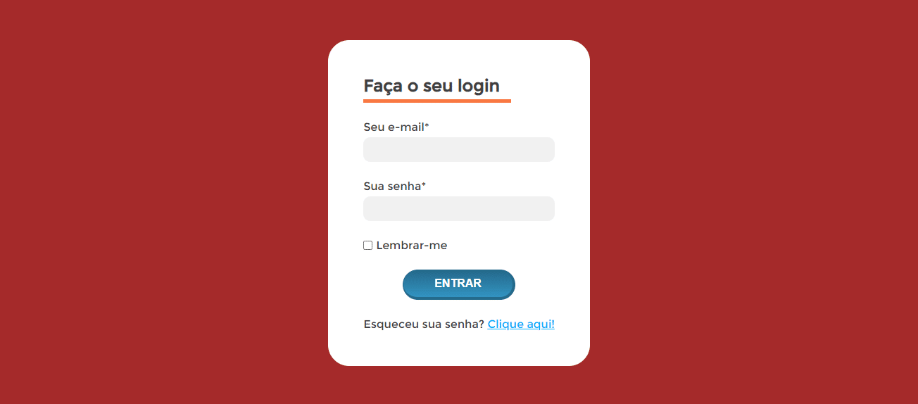 Formulário De Login Em Html E Css Criando Seu Projeto
