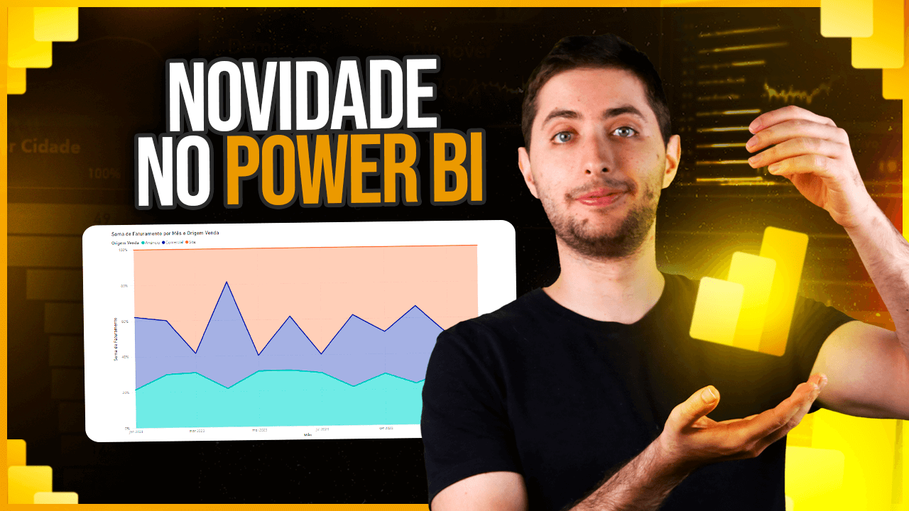 Gráfico de Área 100% Empilhado – Novidade no Power BI