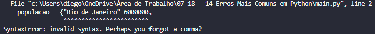 14 Tipos de Erros Mais Comuns no Python – Soluções