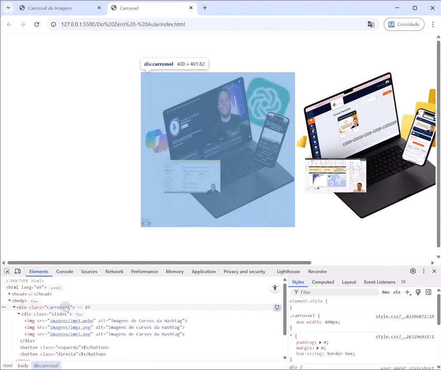 Criar Carrossel de Imagens com HTML, CSS e JavaScript